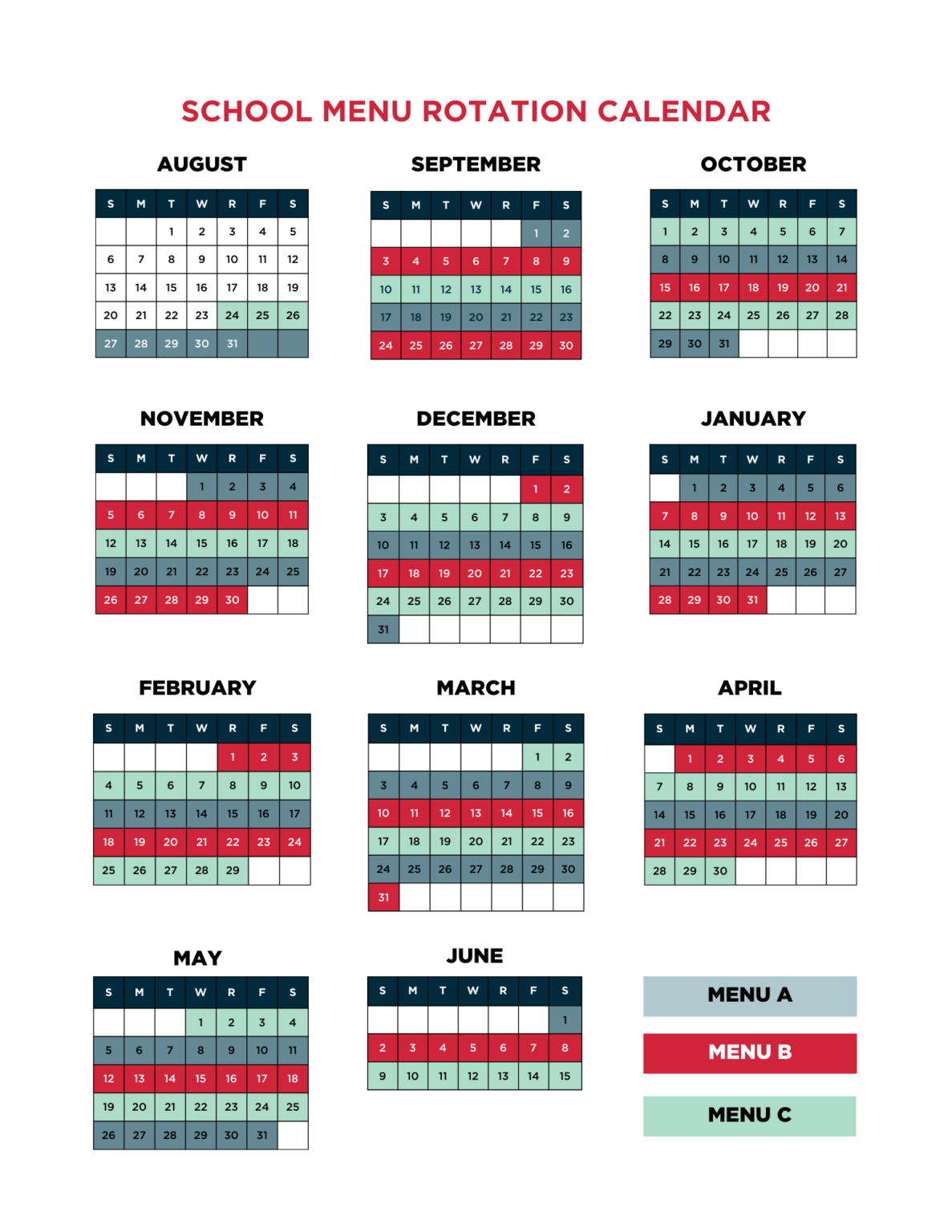 Meal Schedule | Movement School
